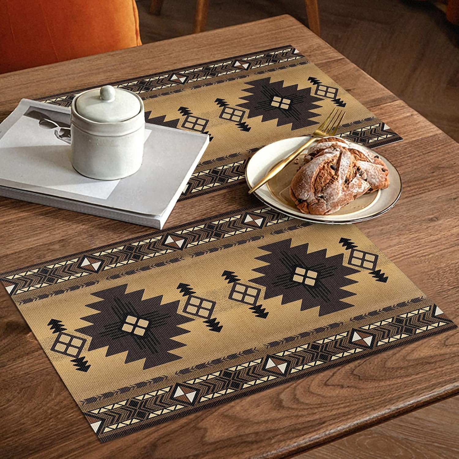 Amazon.com: Southwestern Native Tribal Geometric PVC Placemats for ...