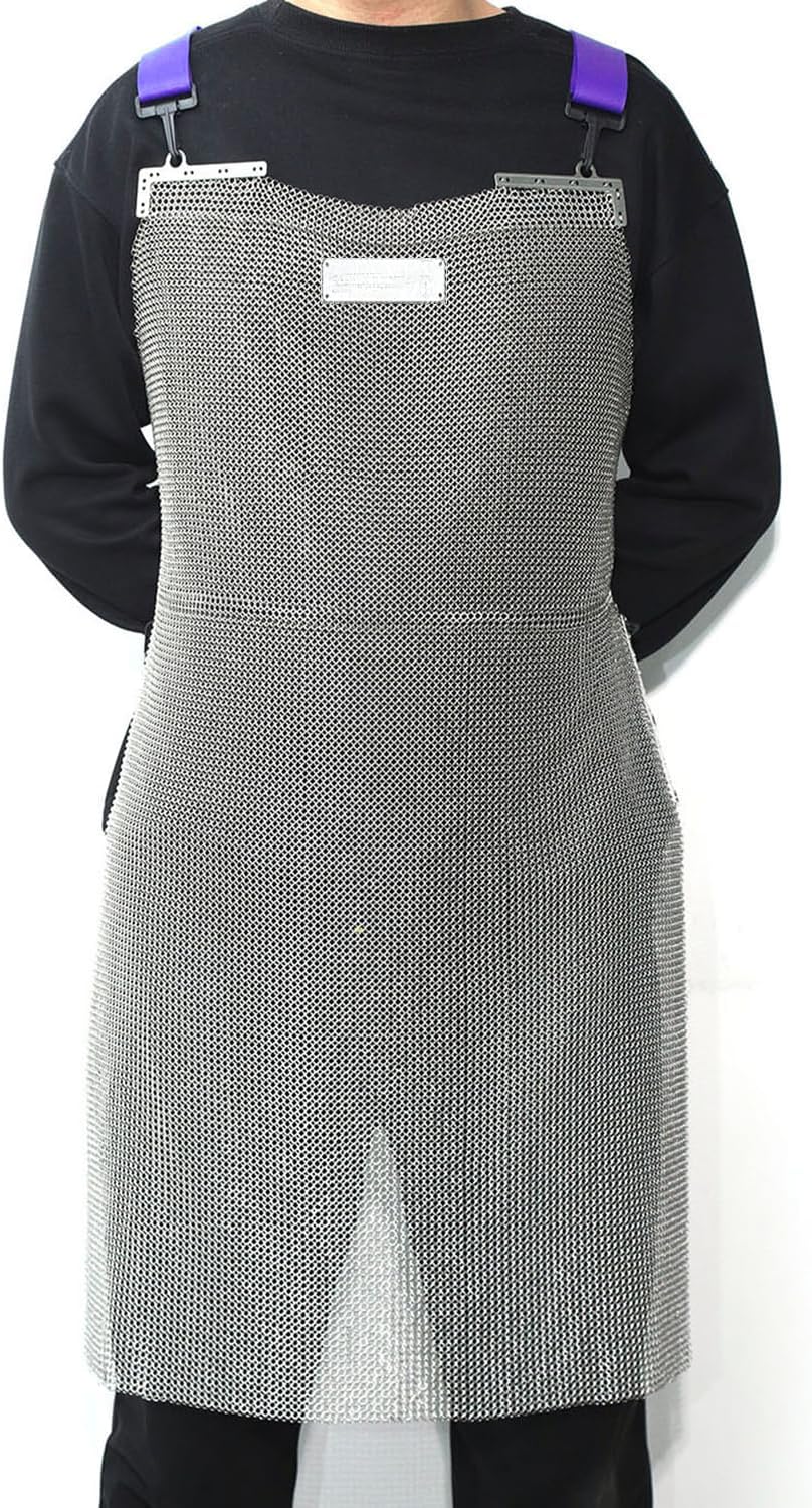 AWIORETON Chainmail Apron for Butcher, Cut Resistant Apron for Meat ...