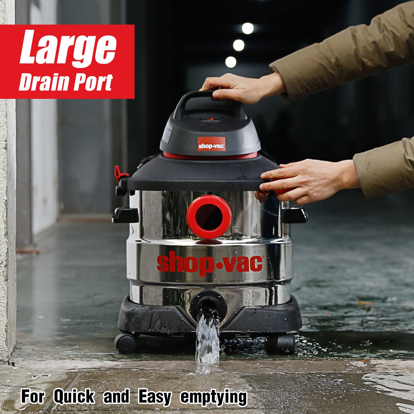 Shop-Vac 8 Gallon 6.0 Peak HP Wet/Dry Vacuum, Stainless Steel Tank ...