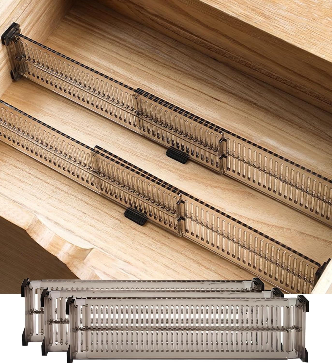 Amazon.com: GDGZJJD Adjustable Kitchen Drawer Dividers, Expandable ...