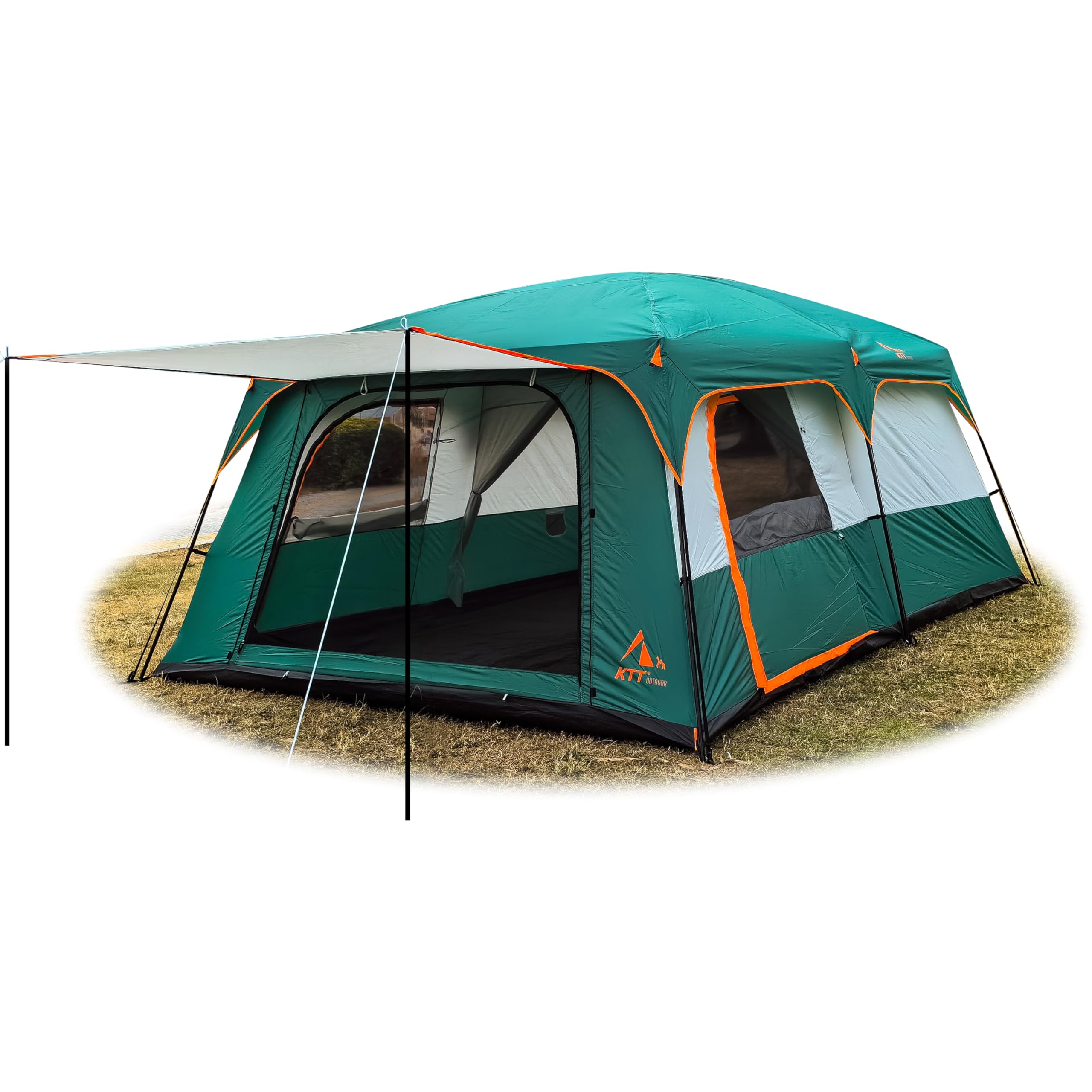 KTT Extra Large Tent 10-12-14 Person(Style-B),Family Cabin Tents,2 ...