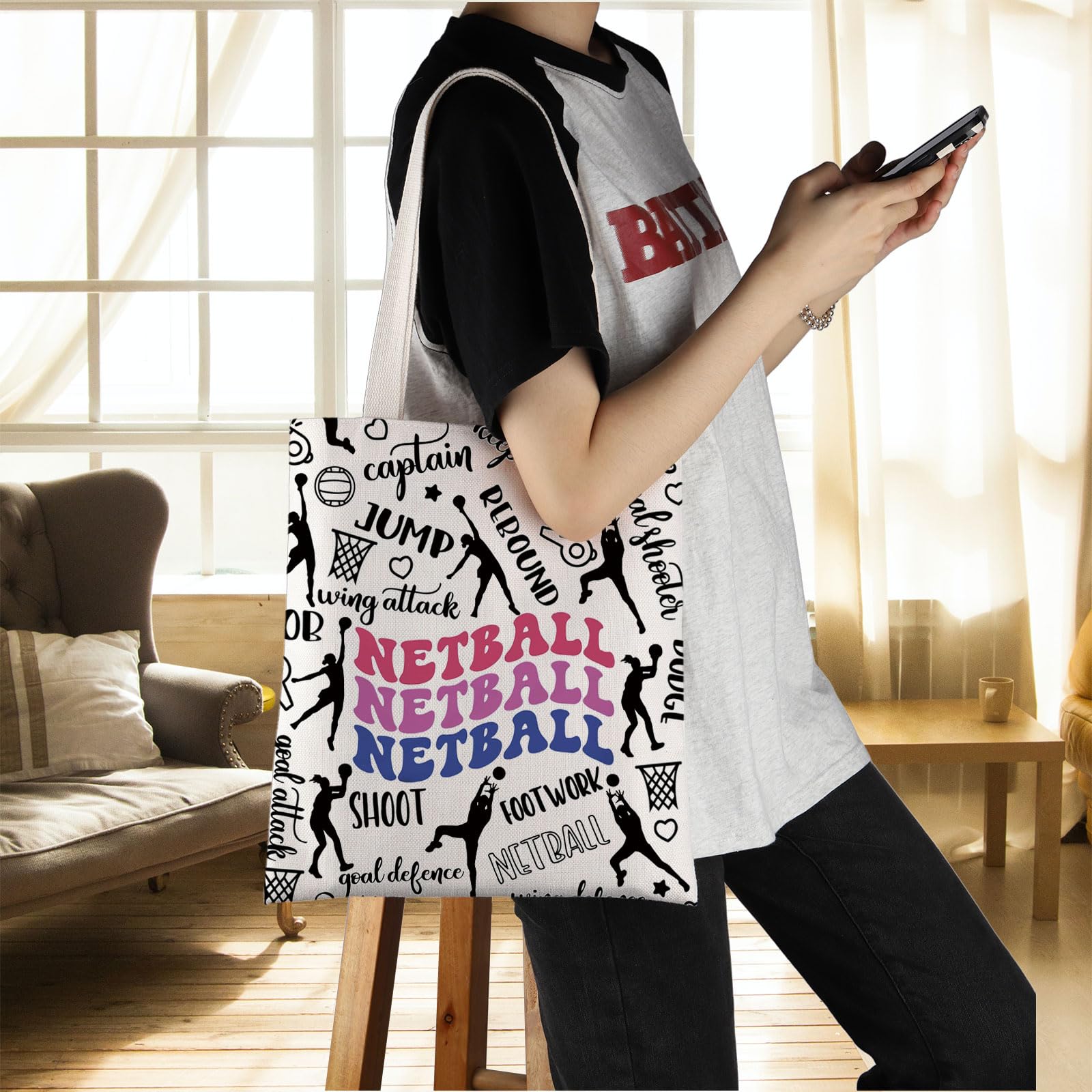 Snapklik.com : ENSIANTH Netball Player Tote Bag Netball Coach ...