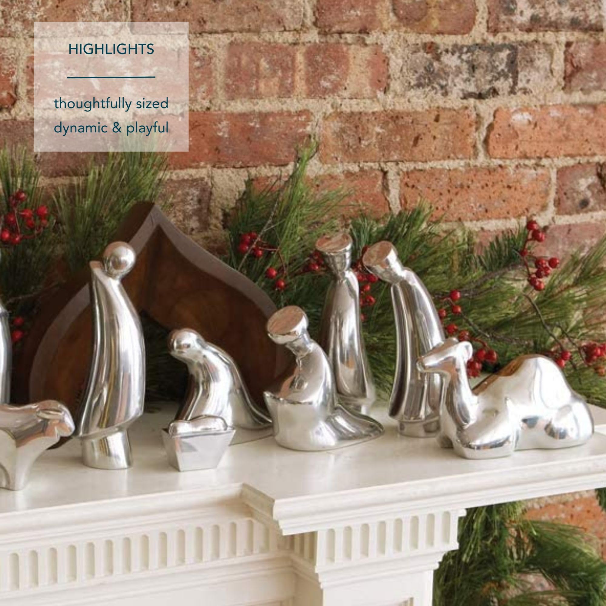 Large Nativity Set Indoor Nambe Holy Family Miniature Nativity Set – 4 ...