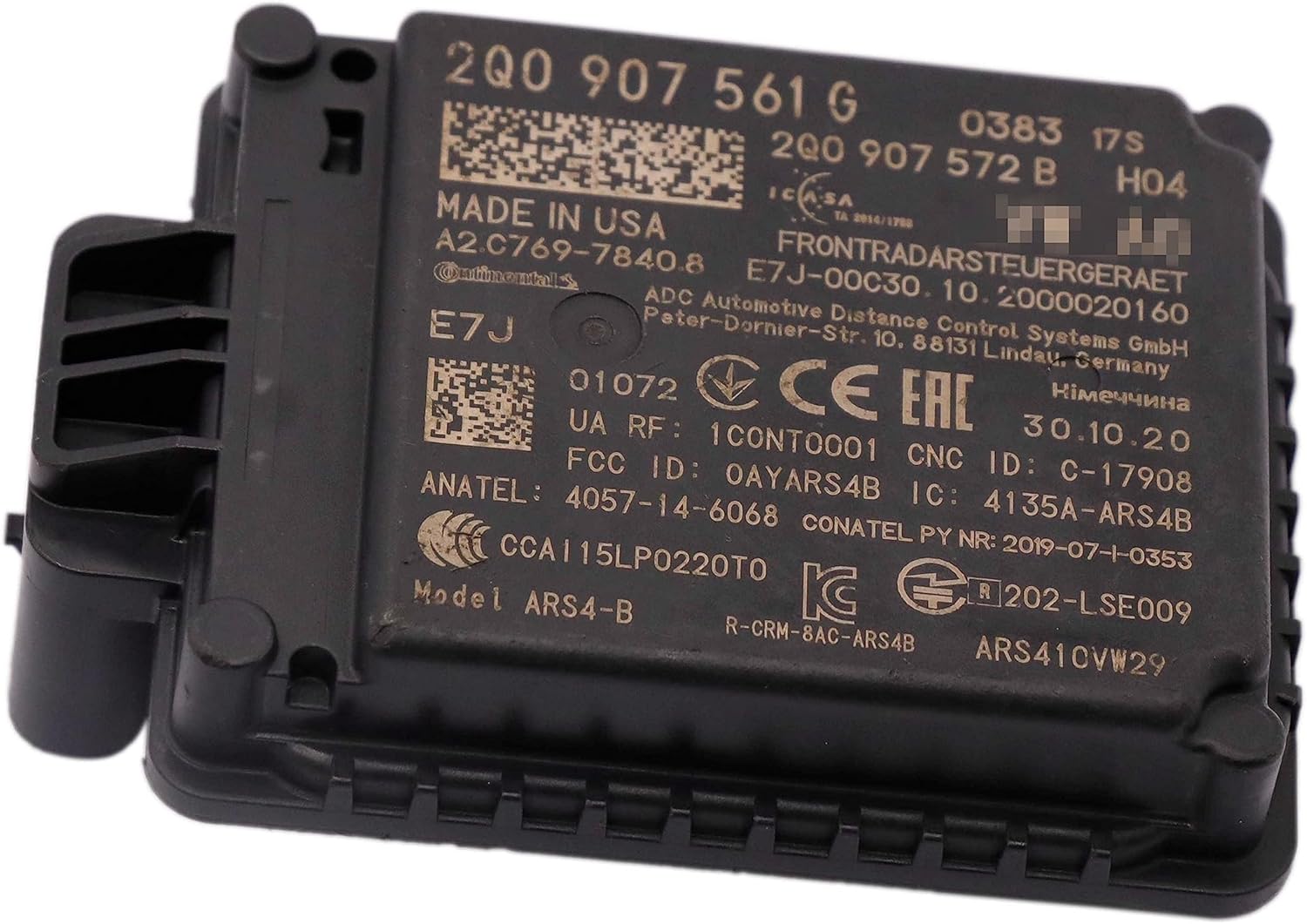 Amazon.com: Genuine OEM Cruise Control Distance Radar Sensor 2Q0907561G ...