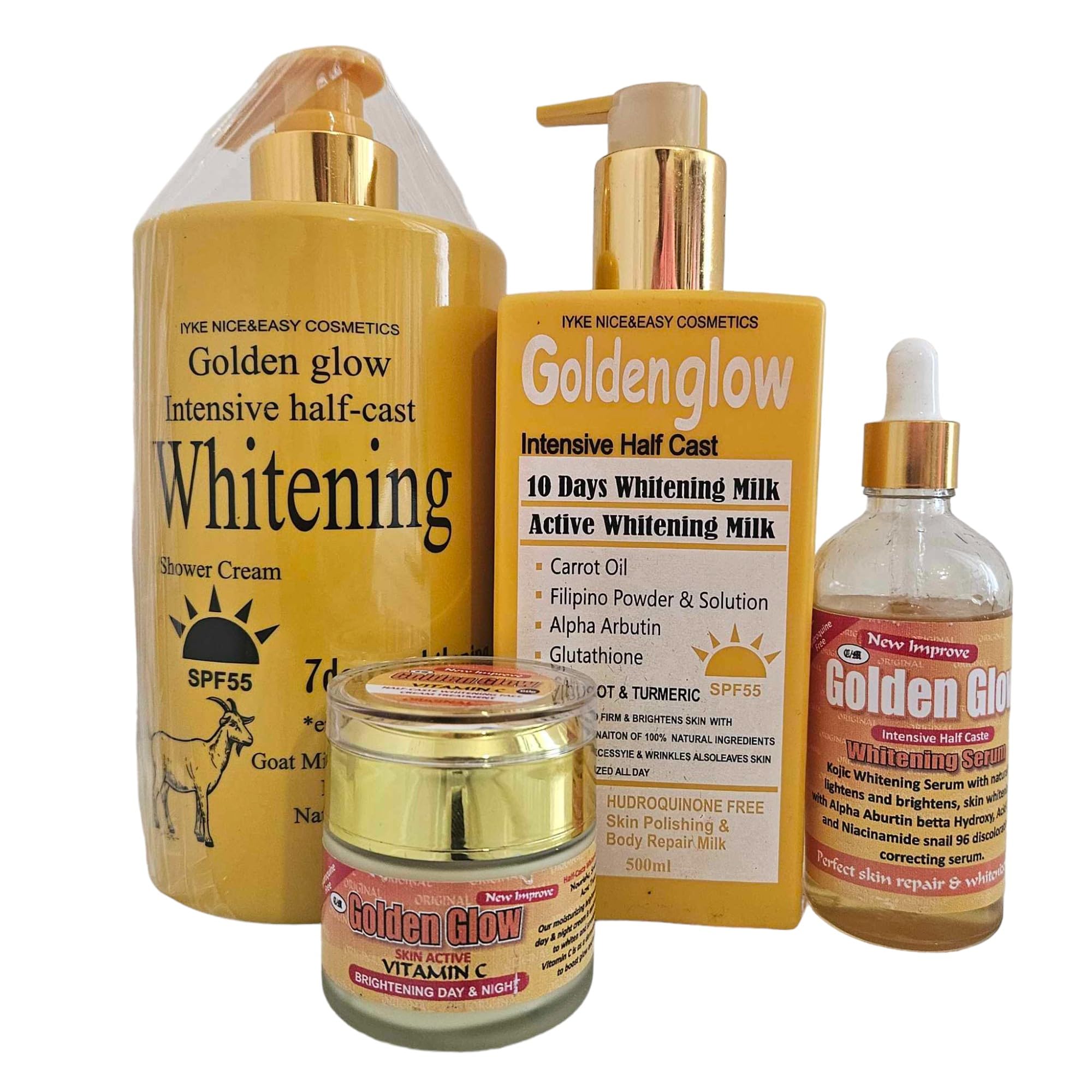 Golden Glow Intensive Half Cast Body Lotion 500ml + Body Wash 1000ml ...