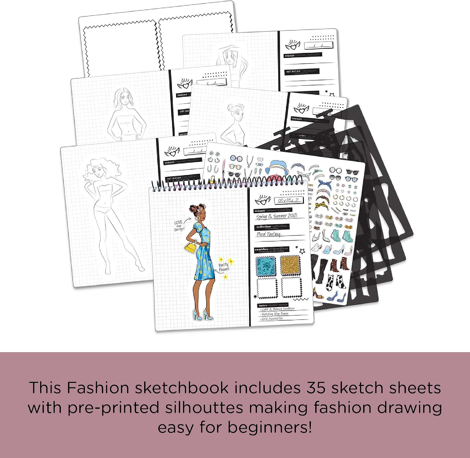 Buy Fashion Angels Fashion Runway Portfolio - Fashion Design Sketch ...