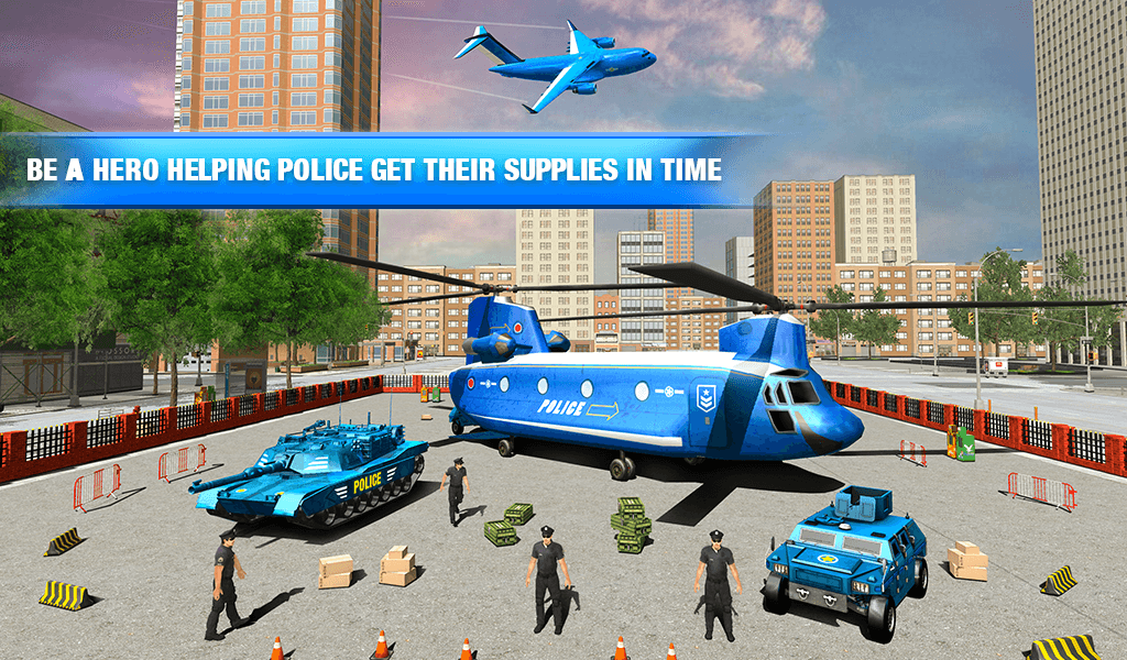 US Police Car AirPlane Transporter Airplane Flying Game 2018 - App on ...