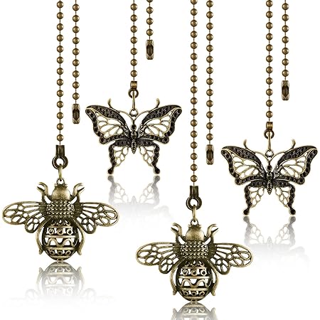 4PCS Ceiling Fan Pull Chain, Vintage Ceiling Fan Pull Chain Extension ...
