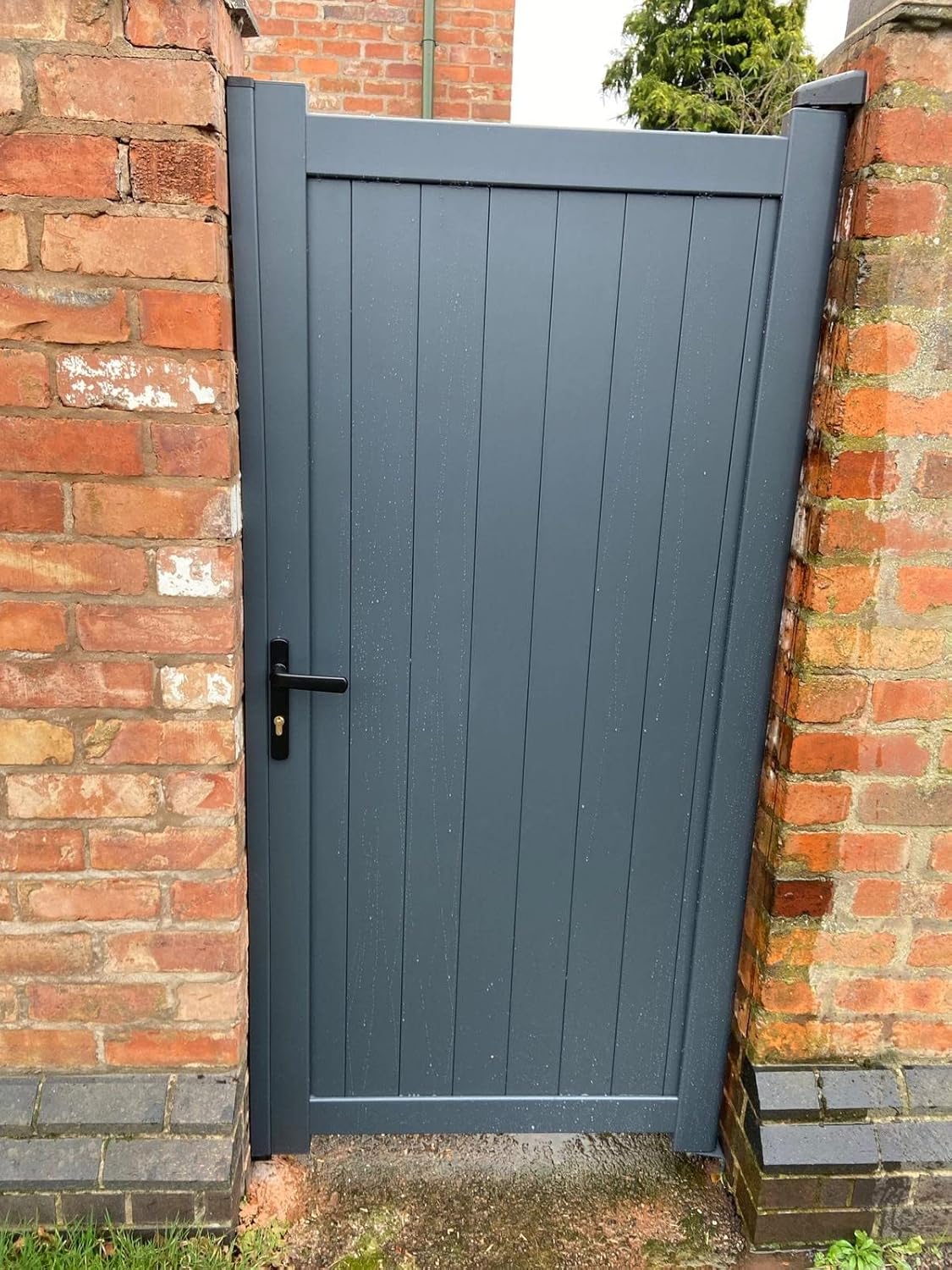 Aluminium Pedestrian Gate 1200x2000mm Anthracite Grey - RAL 7016 ...