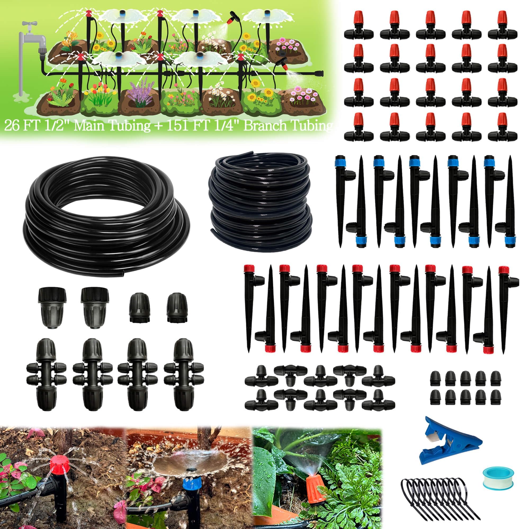 Amazon.com : Raindrip Drip Watering Starter Kit R532DT : Hose Drip ...