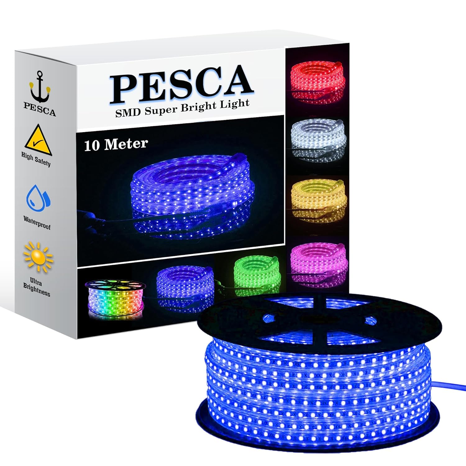 Buy PESCA Super Bright 10 Meter Waterproof LED Ceiling Light for False ...