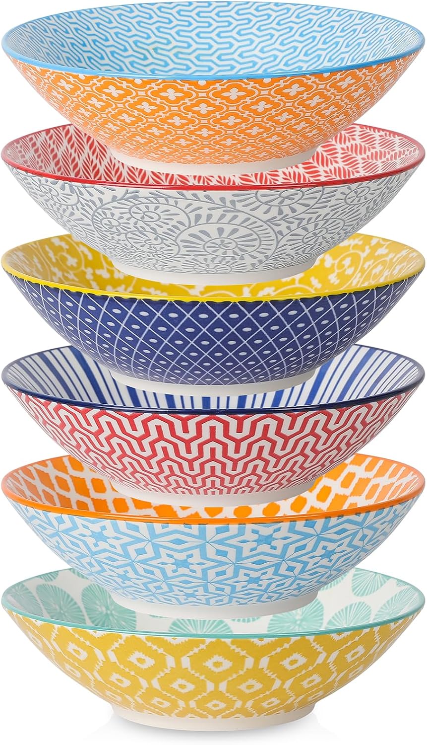 Amazon.com: KitchenTour 30oz Large Pasta Bowls Soup Bowls - Ceramic ...