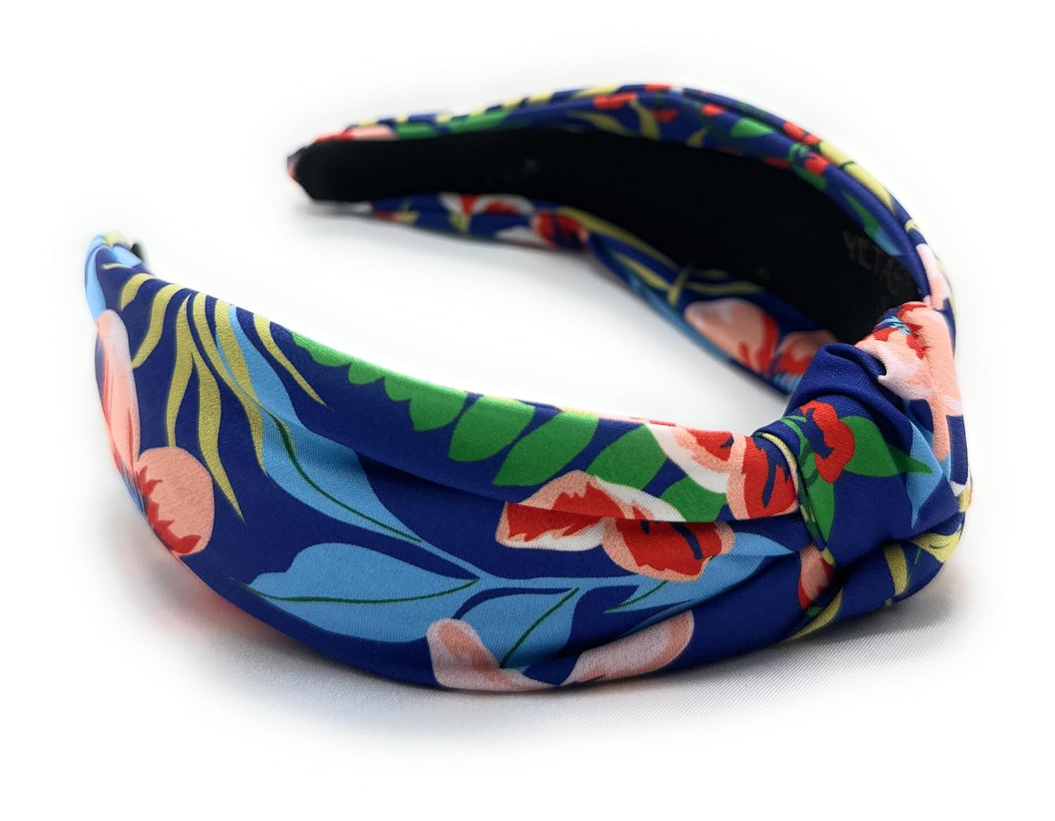Amazon.com : YETASI Navy Blue Floral Knotted Headband for Women Warable ...