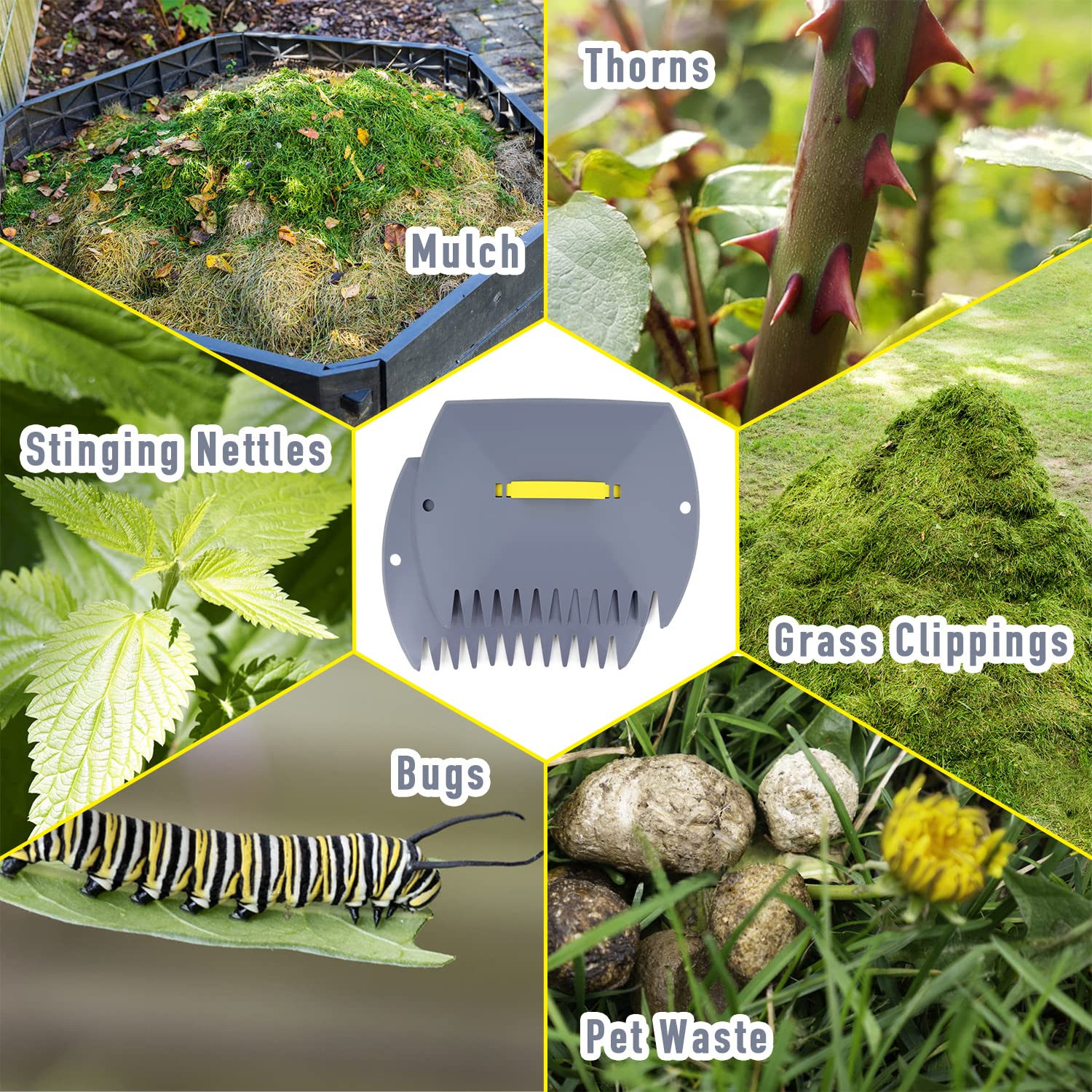 Snapklik.com : JARDINEER 2 Pair Leaf Grabbers Lightweight For Lawn Yard ...