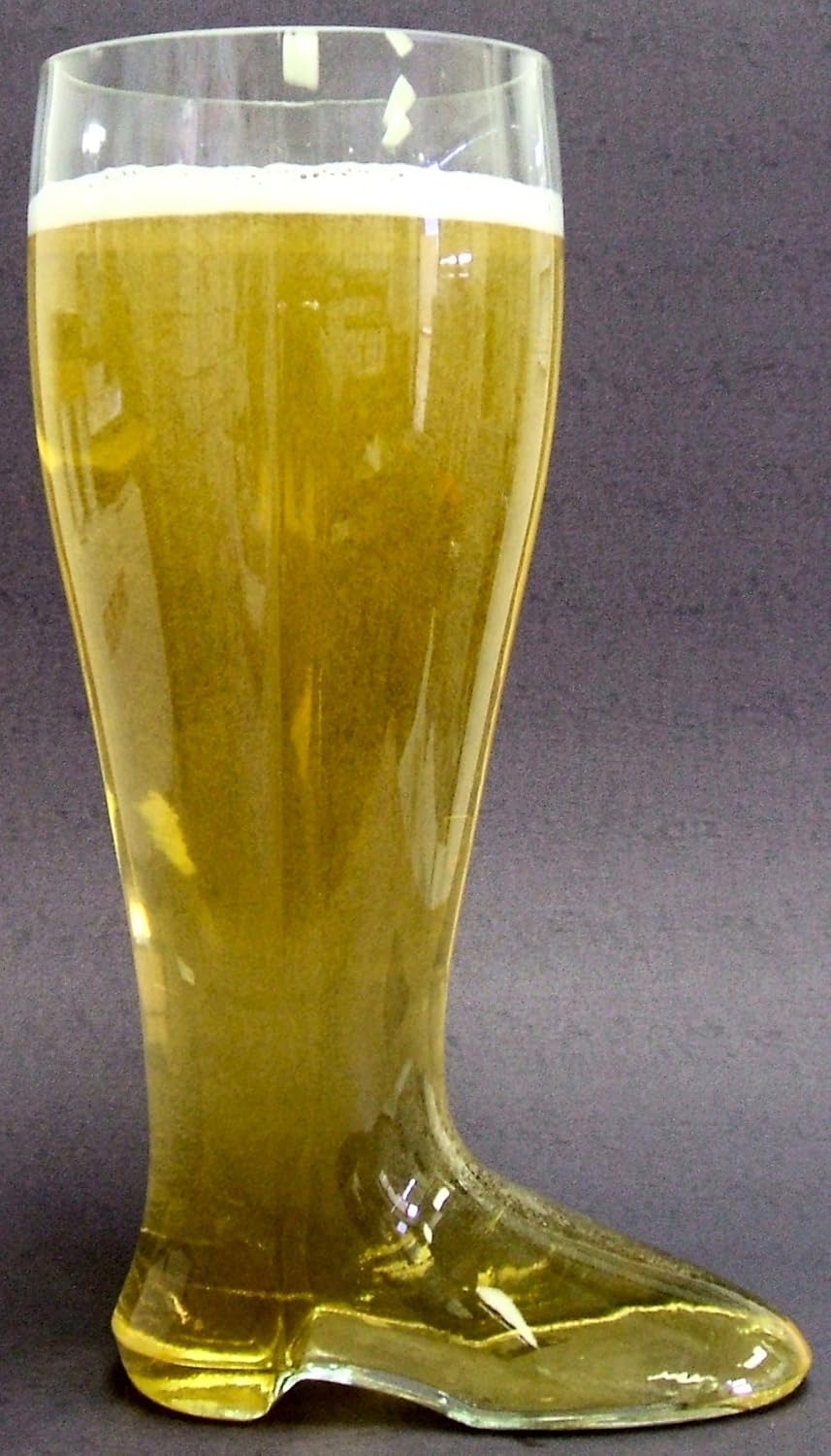 Amazon.com | Extra Large Two Liter German Glass Beer Boot: Beer Mugs ...