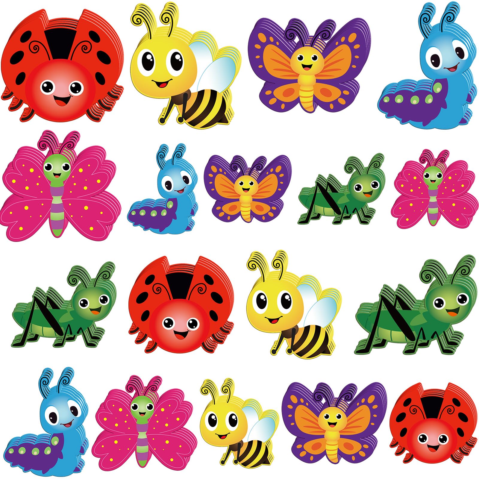 Snapklik.com : 90 Pcs Summer Theme Bugs Cutouts Classroom Bulletin ...