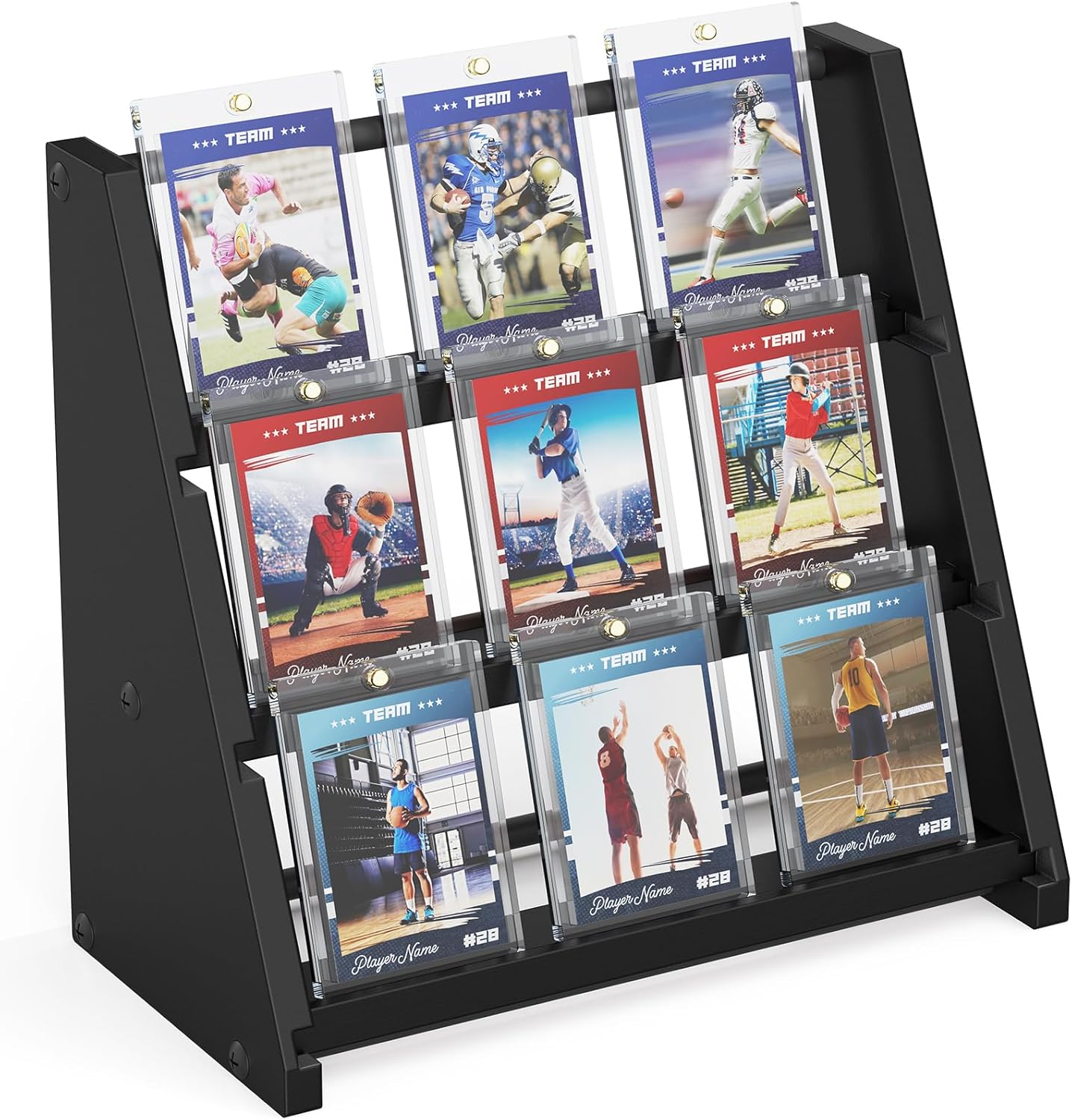 Amazon.com: TJ.MOREE Trading Card Display Stand, 3-Tiered Card Stand ...