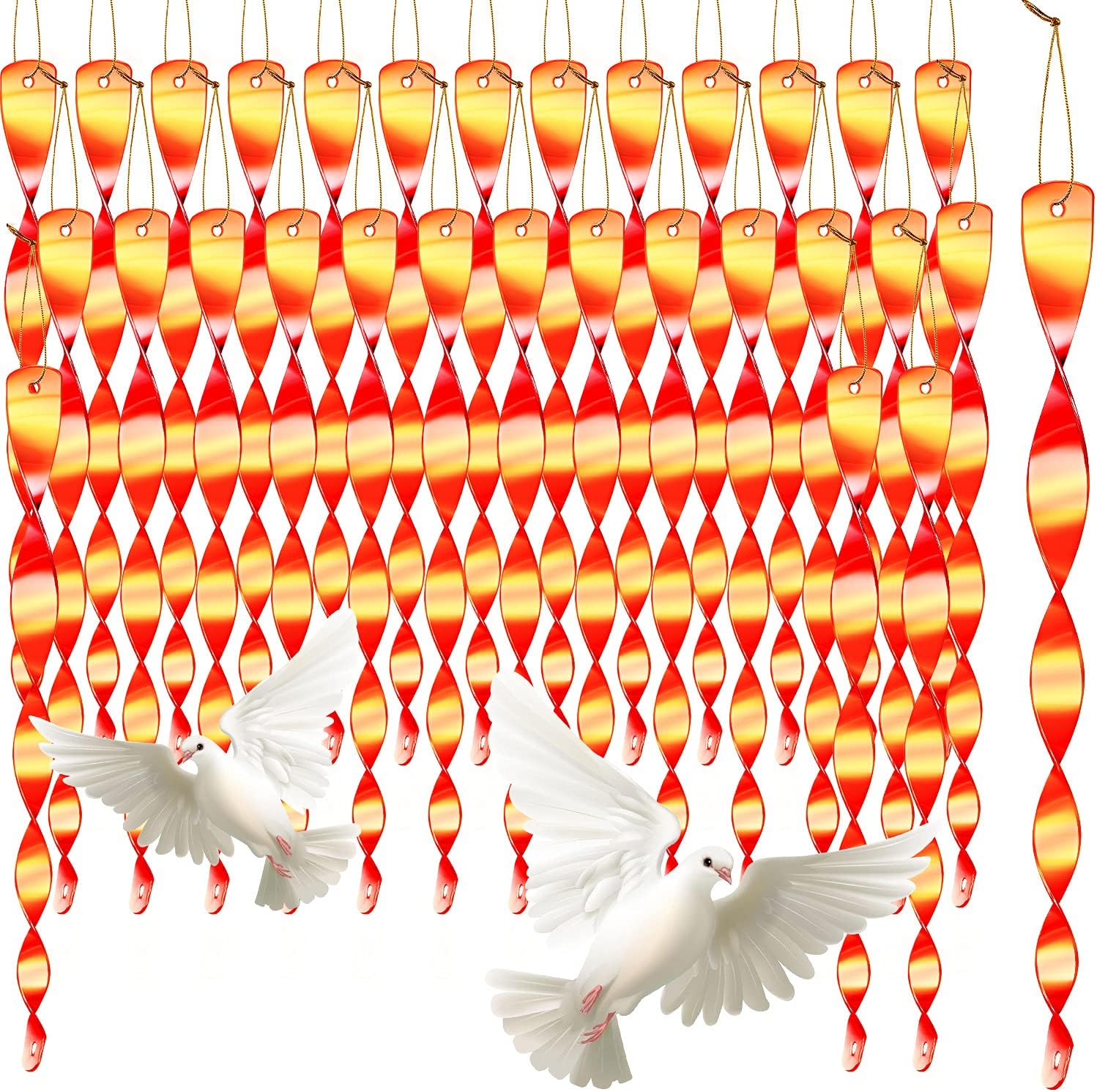 Amazon.com : YoungJoy 30 Pcs Reflective Rods Wind Twisting Spiral ...