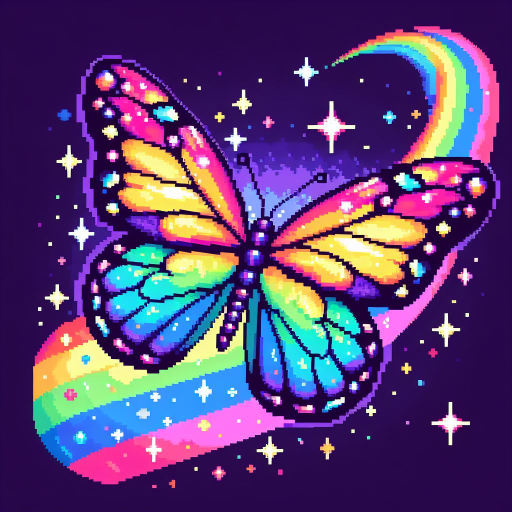 Butterfly Pixel Art - Paint by Number, Sandbox Coloring Pages - App on ...