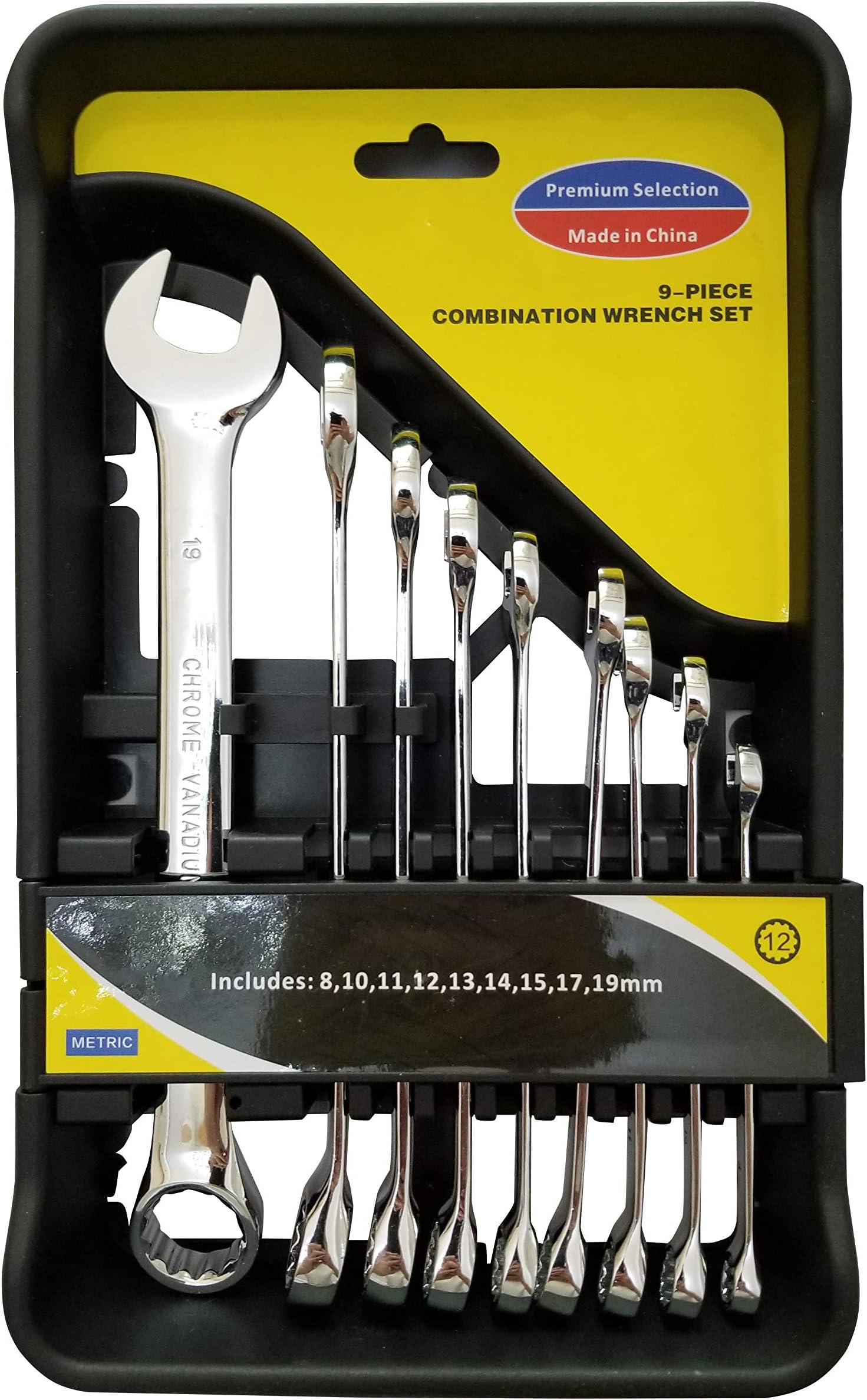 Genius Tools 18 Piece Metric Combination Wrench Set (Mirror Finish) TS ...