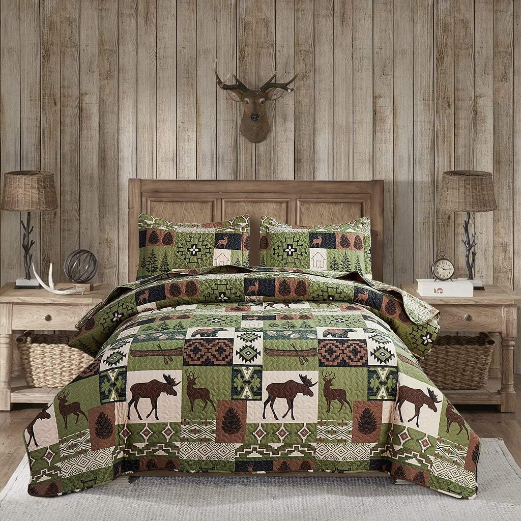 Amazon.com: Quilts Set Queen Size Rustic Quilt Bedspread Coverlet Queen ...