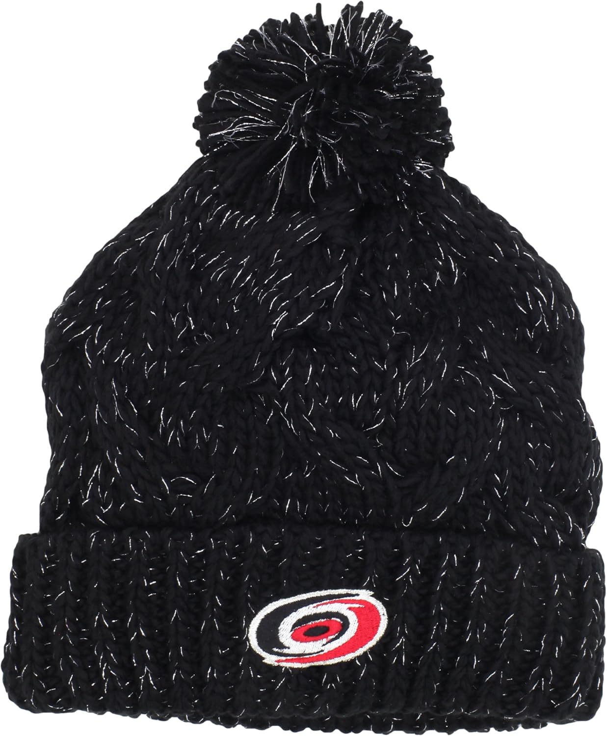 Amazon.com : NHL Carolina Hurricanes Women's Cuffed Knit Hat With Pom ...