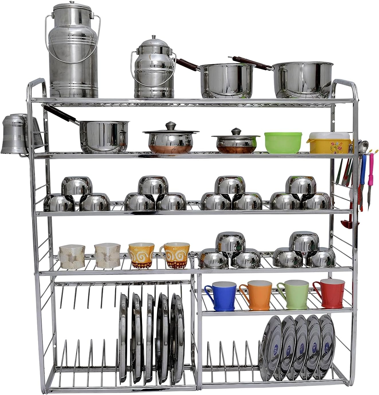 NAVUM ROSHANI Stainless Steel Wall Mount Kitchen Racks | Dish Rack with ...