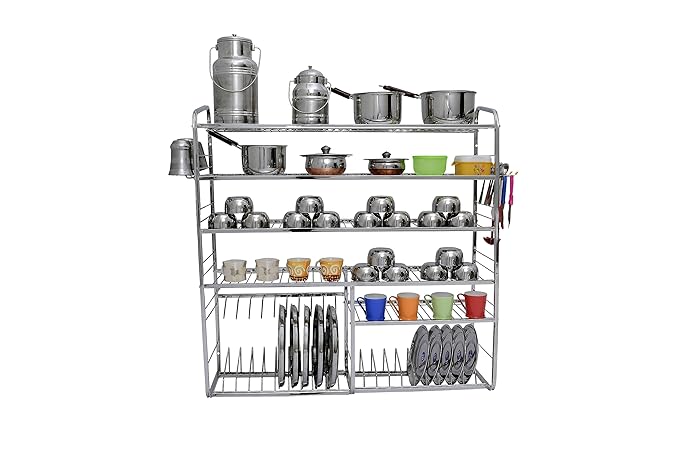 DHSVS Stainless Steel Heavy Kitchen Stand, Bartan Stand, Floor Mount ...