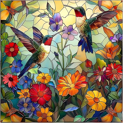 Amazon.com: Mandun Hummingbird Diamond Painting Kits for Adults Stained ...