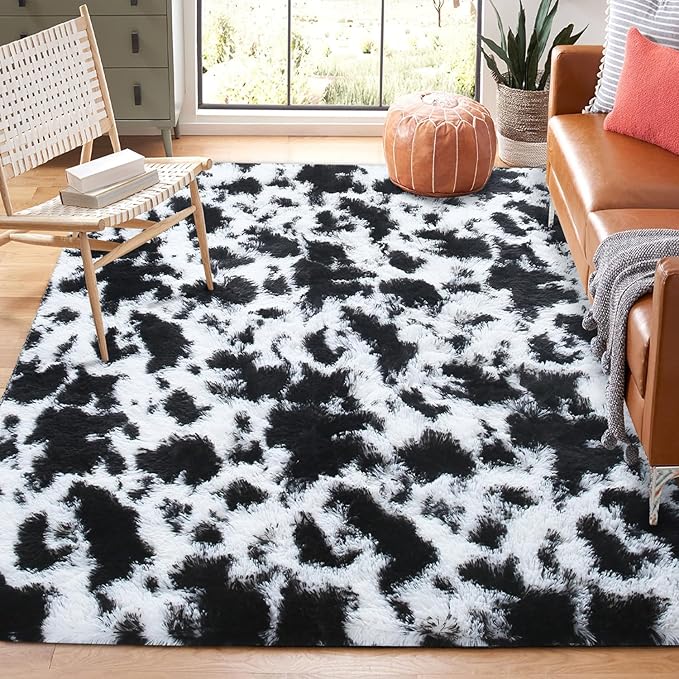 Amazon.com: YUFANUHO Luxury Milk Cow Print Rug 4x6 Feet, Cute Cow Rugs ...