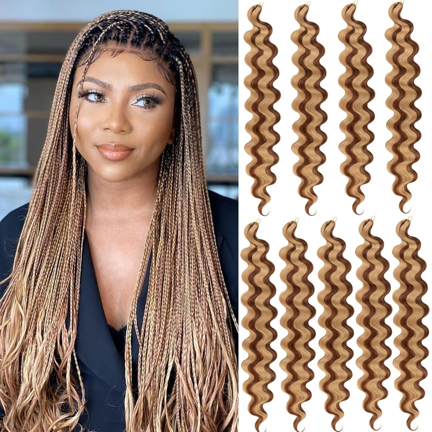 Amazon.com : Unionbeauty 30 Inch Body Wave Braiding Hair 9 Packs Pre ...
