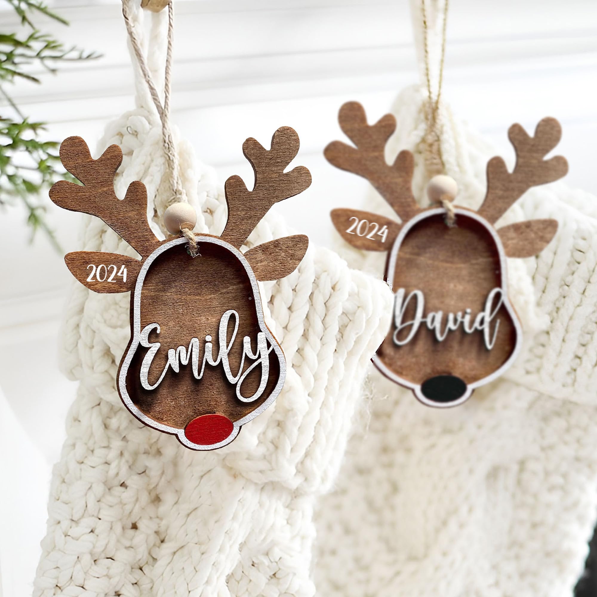 Amazon.com: Kiuties Personalized Reindeer 2024 Ornament, Personalized ...