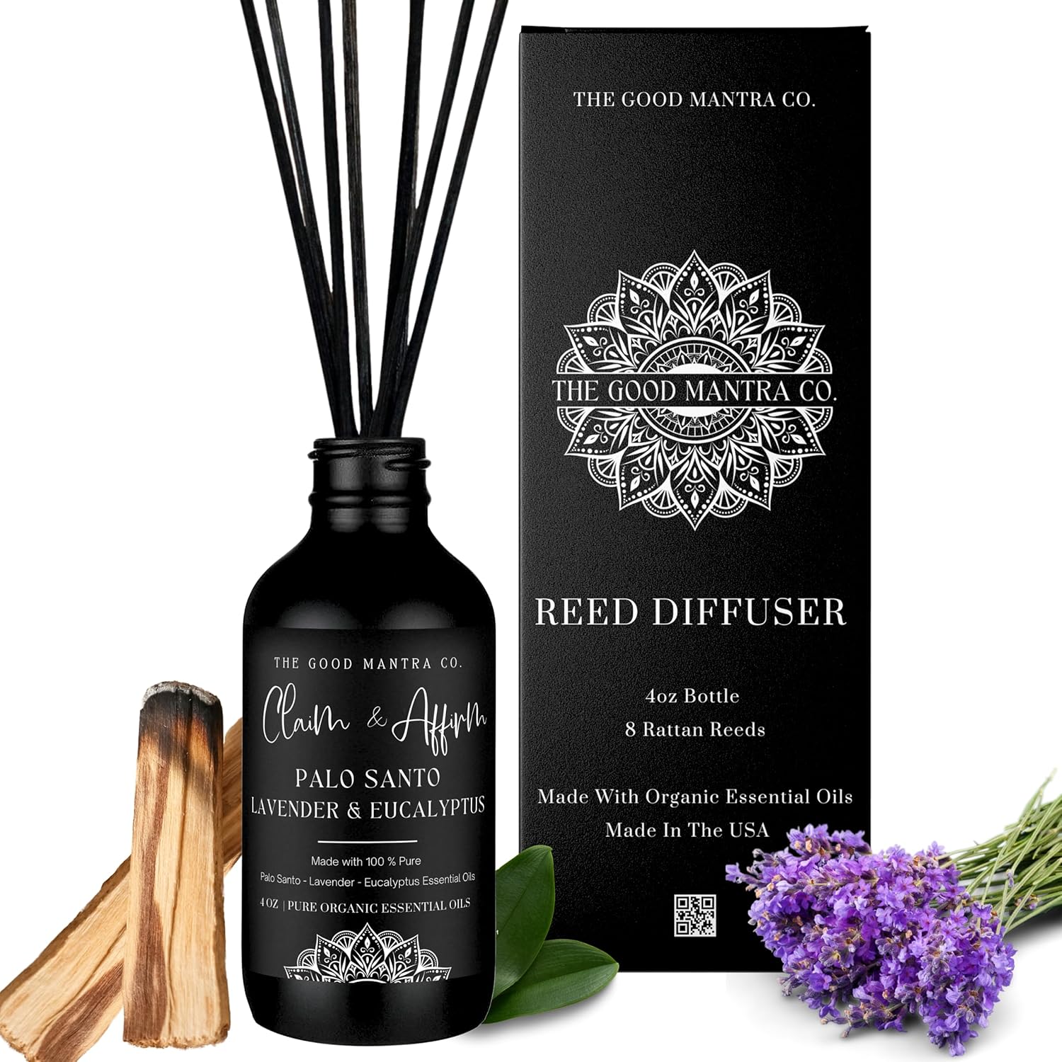 Amazon.com: Claim & Affirm Palo Santo, Lavender & Eucalyptus Smudge ...