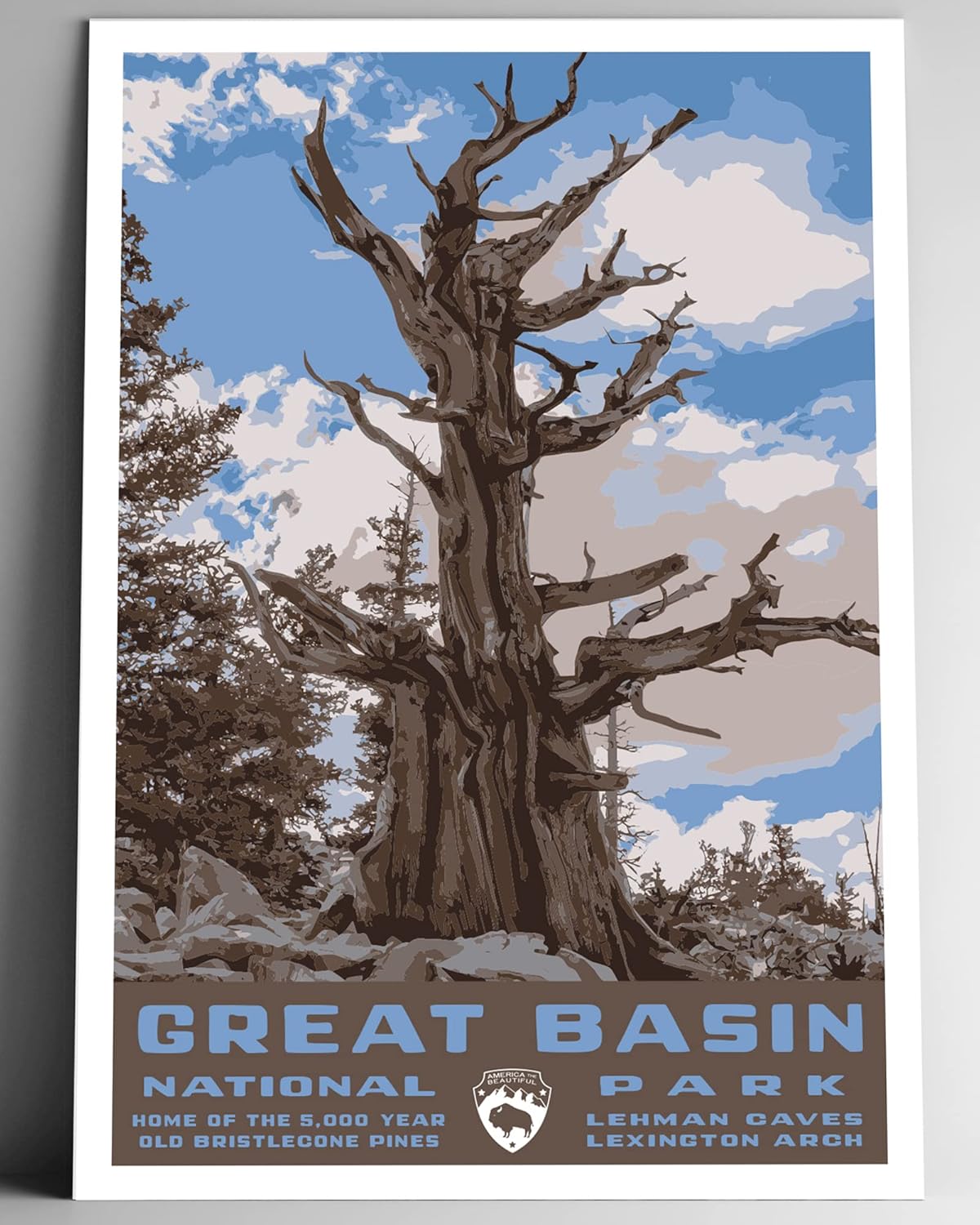 Amazon.com: Great Basin National Park Vintage-Style Travel Poster ...