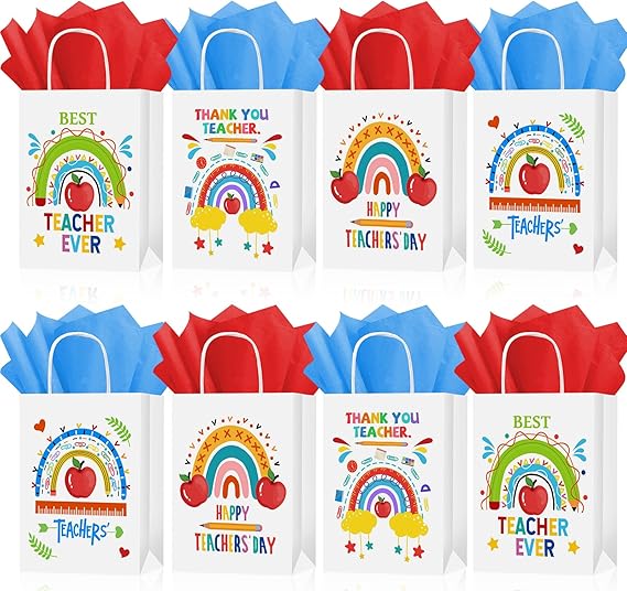 Amazon.com: HOWAF 12pcs Teacher Appreciation Party Favor Bags Best ...