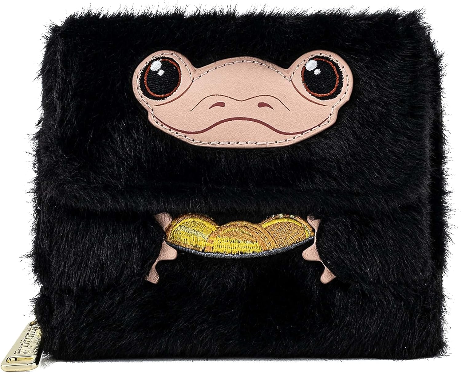 Amazon.com: Loungefly Fantastic Beasts Niffler Plush Zip Around Wallet ...