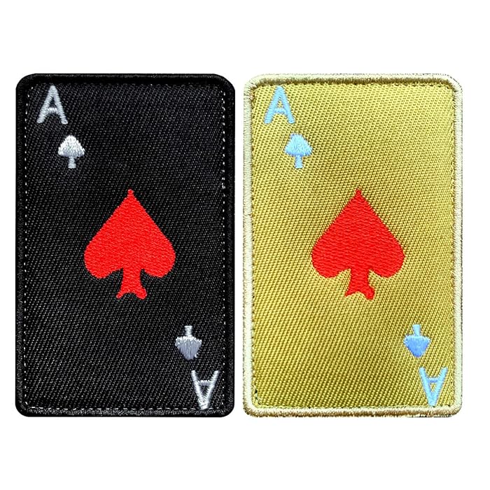 Buy Antrix Tactical 2 Packs Ace of Spades Death ACE Card Combat Patch ...