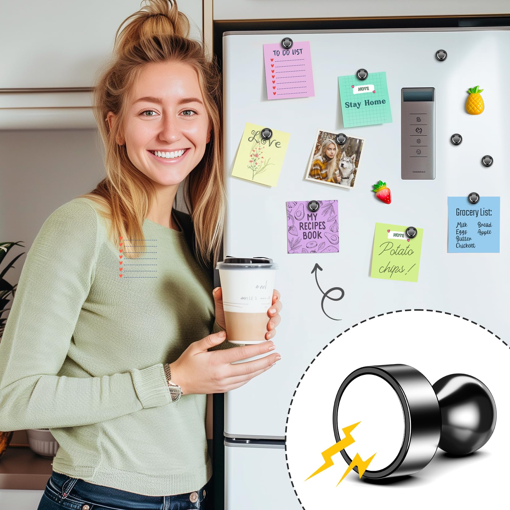 Snapklik.com : Strong Fridge Magnets, Small Meal Magnets For Whiteboard ...