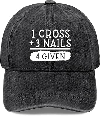 Amazon.com: Funny Jesus 1 Cross 3 Nails 4 Given Forgiven Three Nails ...