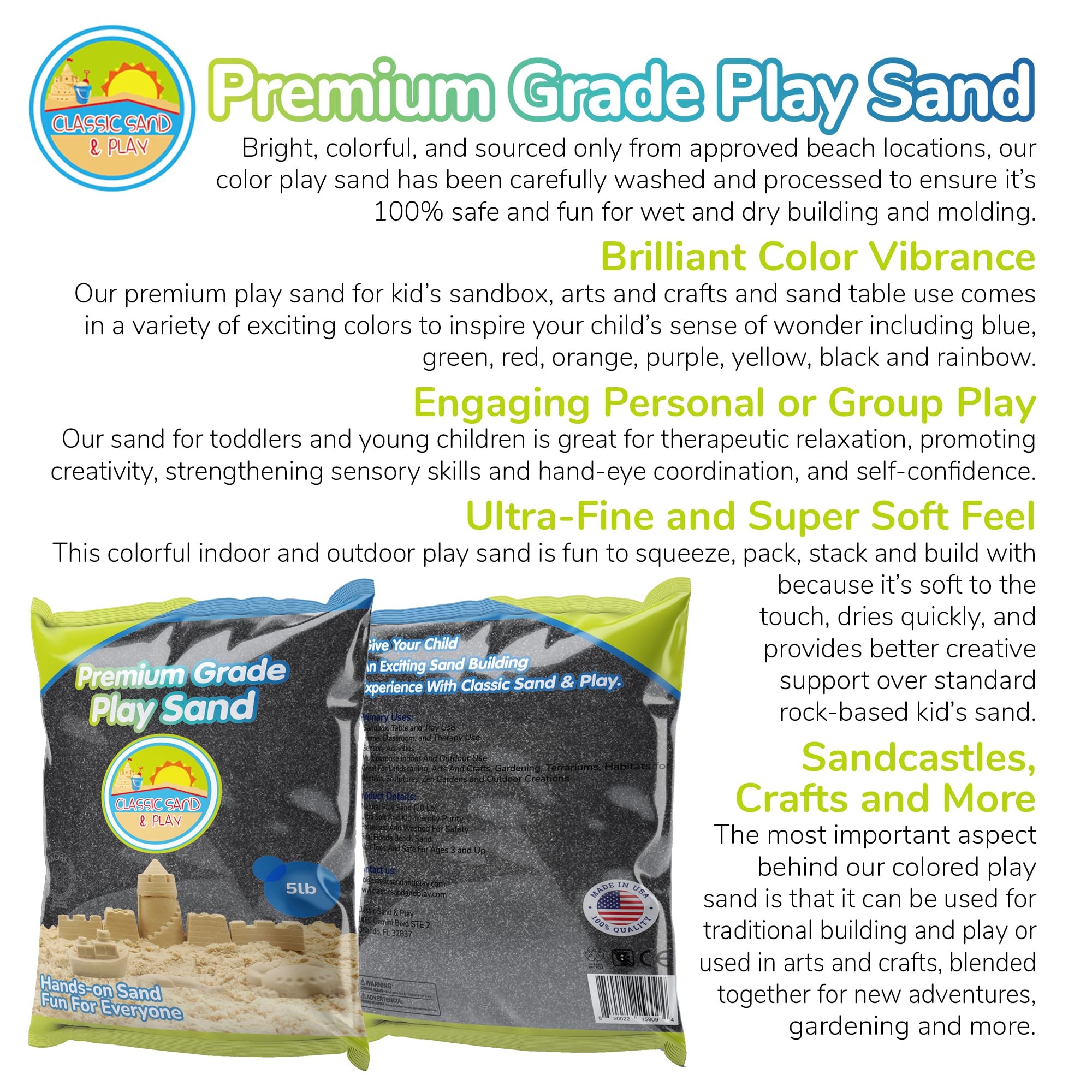 Snapklik.com : Classic Sand And Play Black Colored Play Sand, 5 Lb. Bag ...