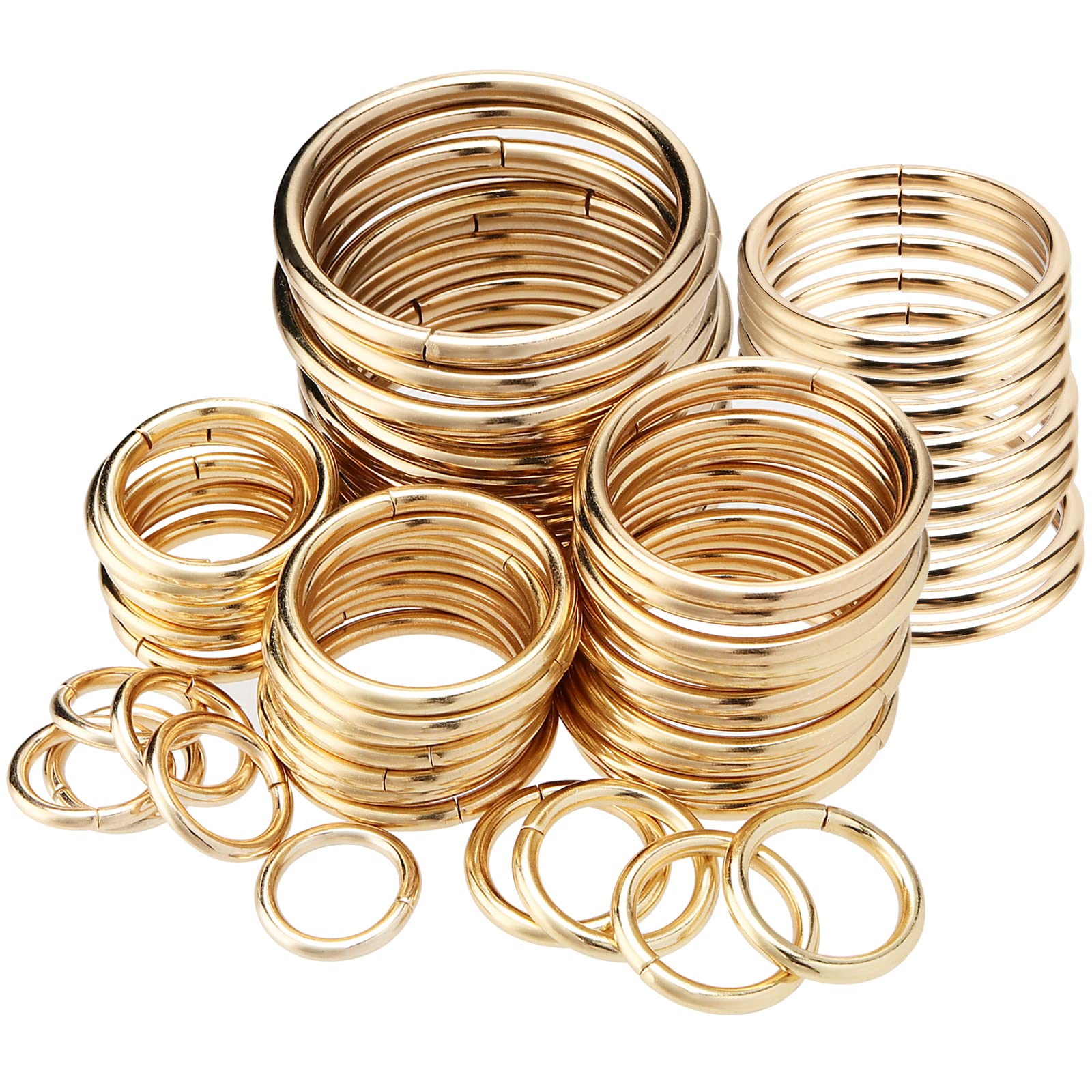 Amazon.com: PINGEUI 180 PCS Gold Metal O Rings, 6 Size Multi-Purpose ...