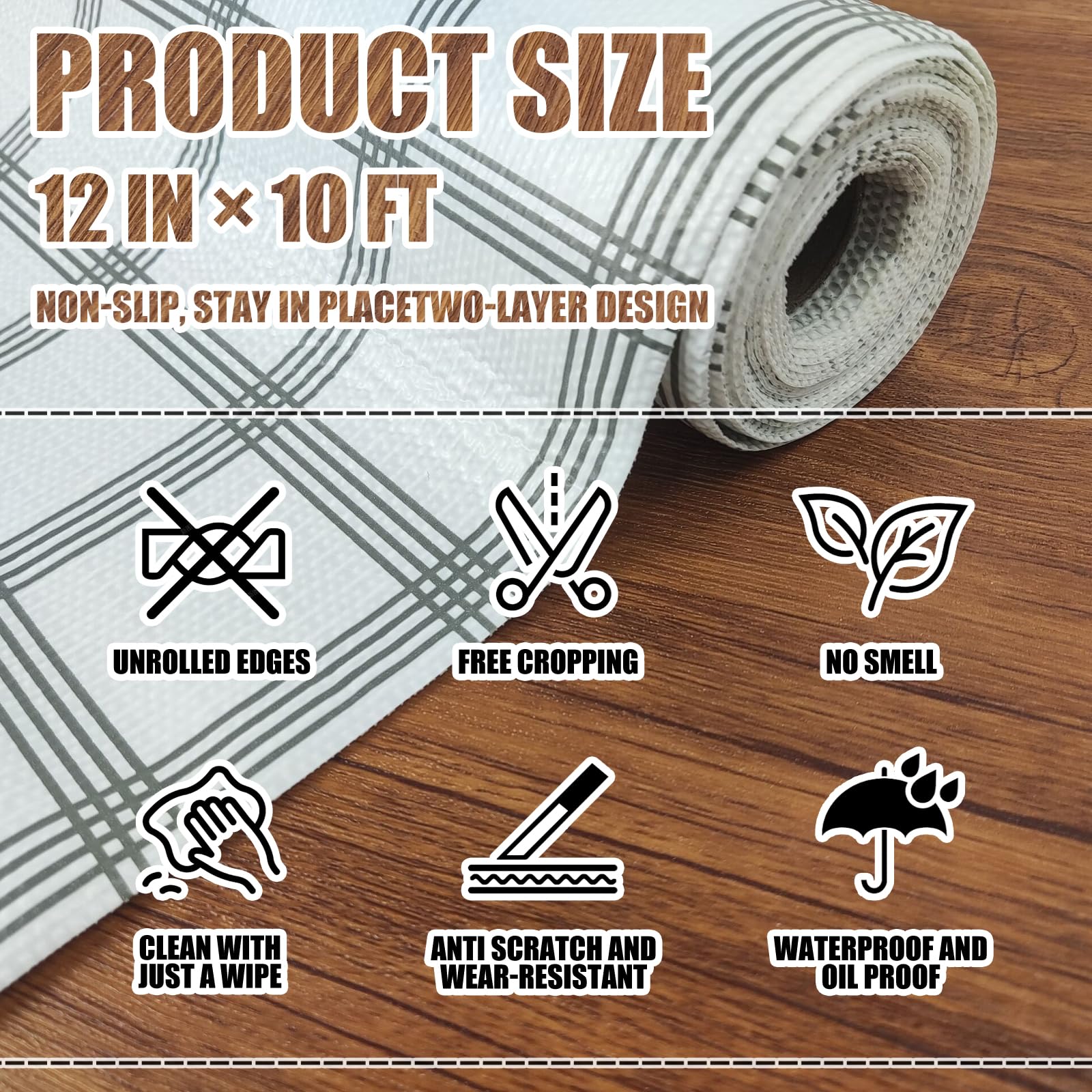 Snapklik.com : POUYRBA Drawer And Shelf Liner, 12 In X 10 FT Kitchen ...