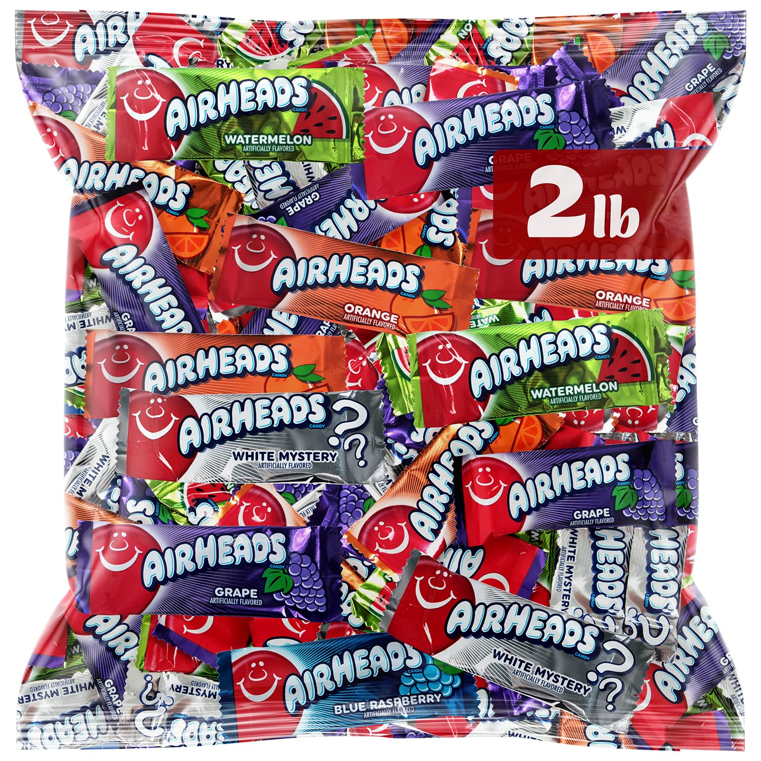 Buy Airheads Mini Bulk, 2 Pound (2 LB) All 6 Flavors Cherry, Grape ...