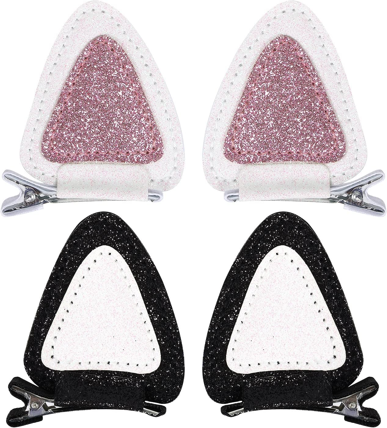 Amazon.com: Cat Ears Hair Clips for Girls Kids Large Hair Barrettes ...