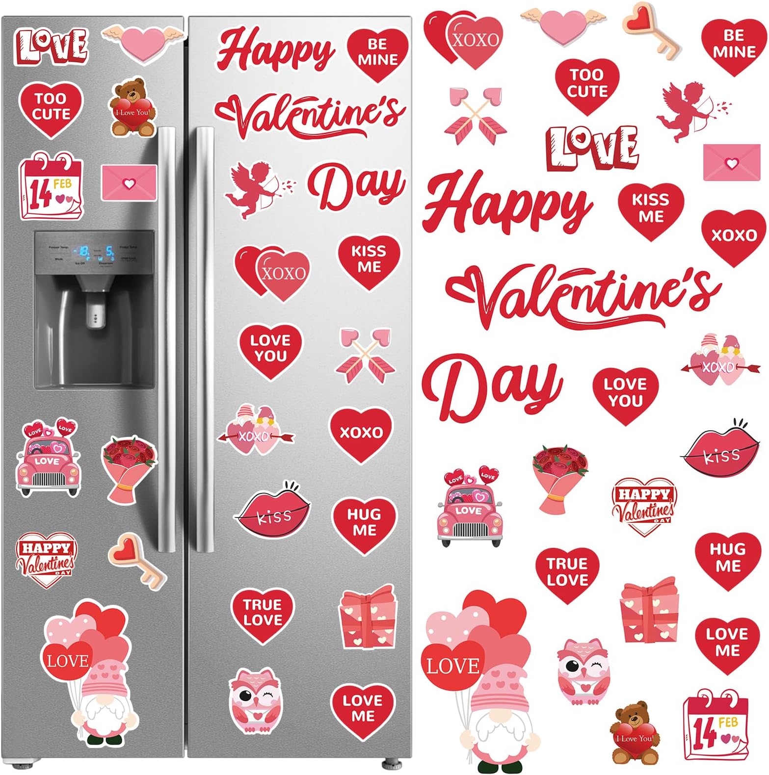 Amazon.com: Ferraycle 30 Pcs Magnetic Valentine's Day Garage Door ...
