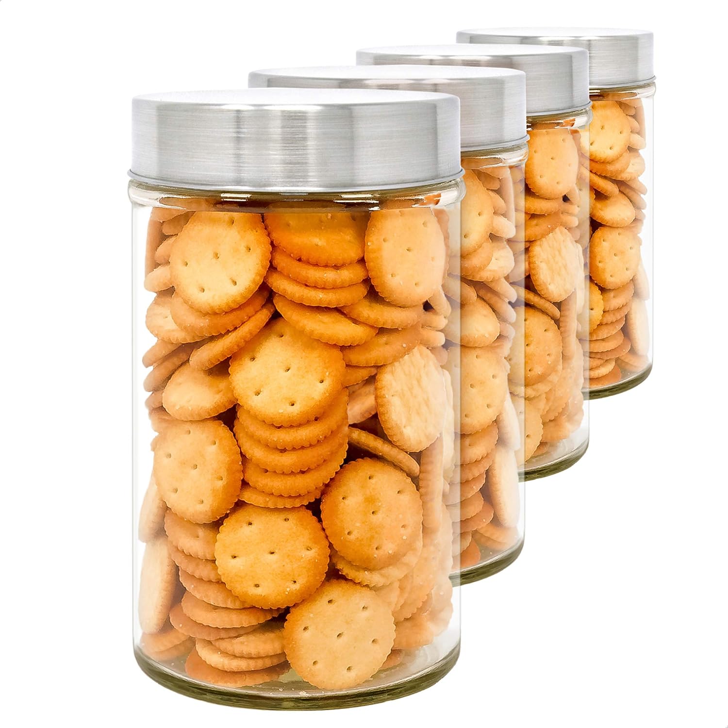 LG Luxury & Grace Set of 4 glass jars, 0.9 L (17 x 10 cm). Borosilicate ...