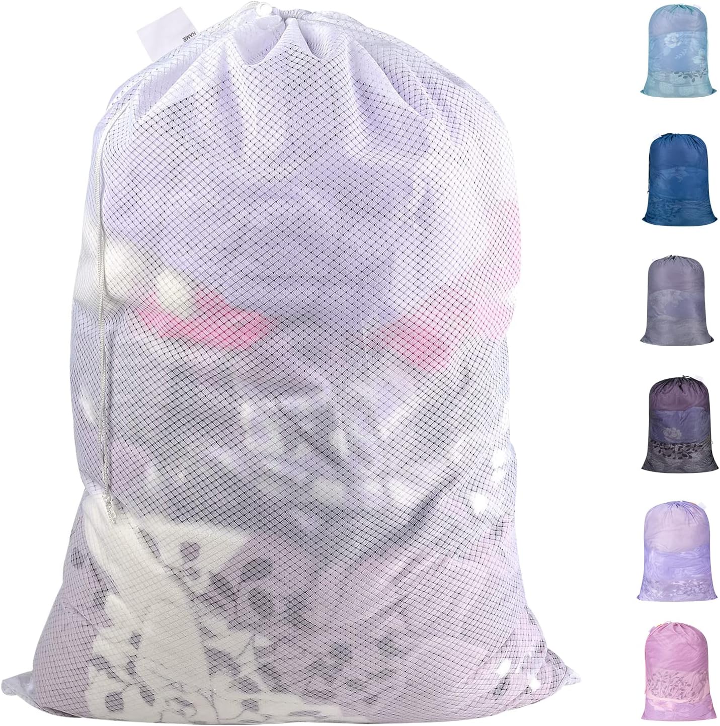 Amazon.com: 2 Packs Laundry Mesh Bags, Drawstring Net Laundry Bag for ...