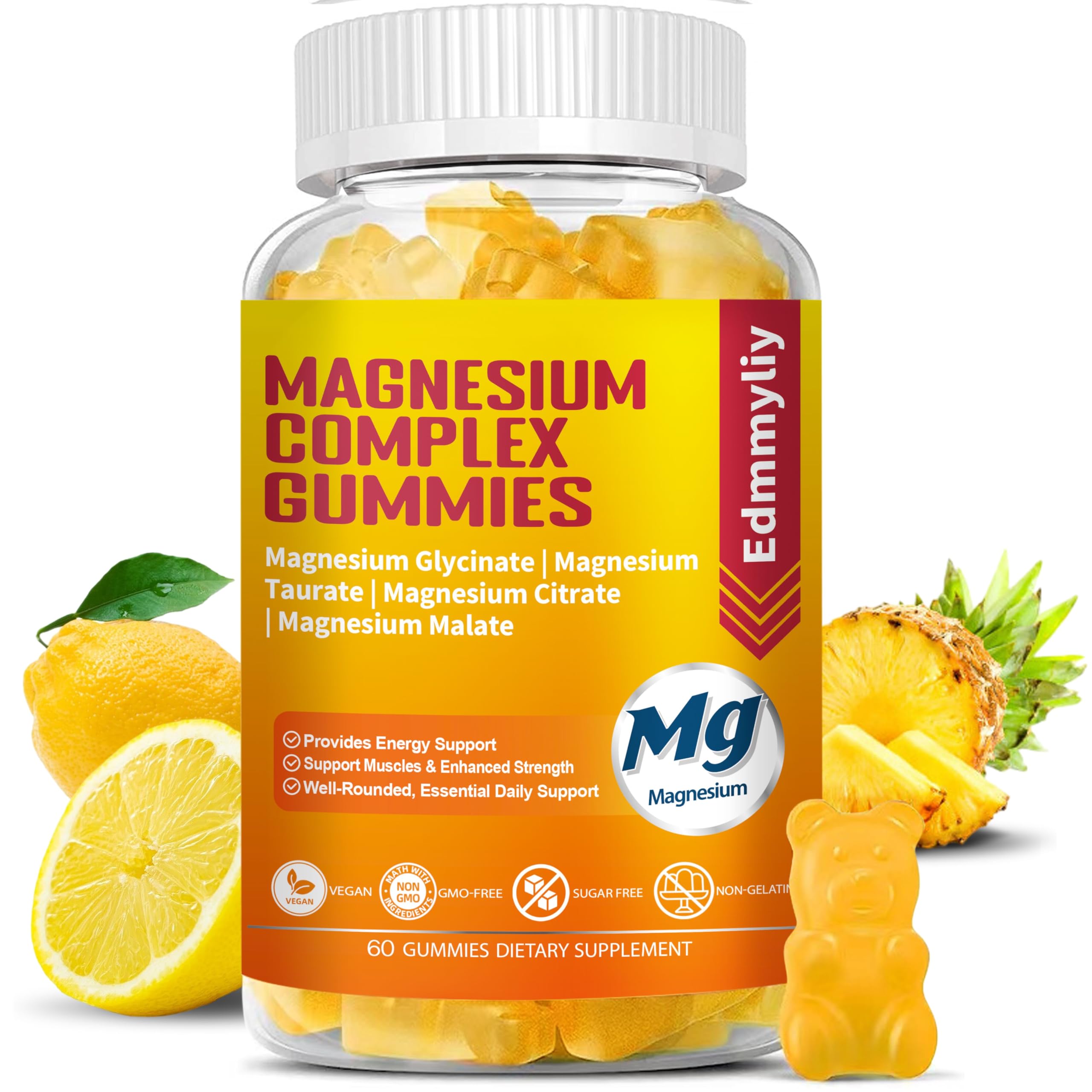 Amazon.com: Edmmyliy Triple Magnesium Complex Gummies Supplement for ...