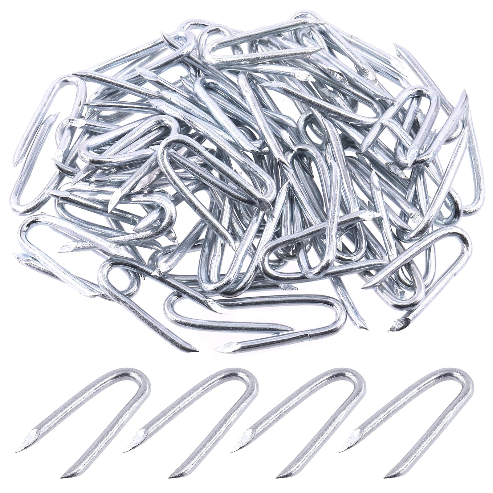Snapklik.com : Keadic 200Pcs 40mm Length Steel Wire Fencing Staples