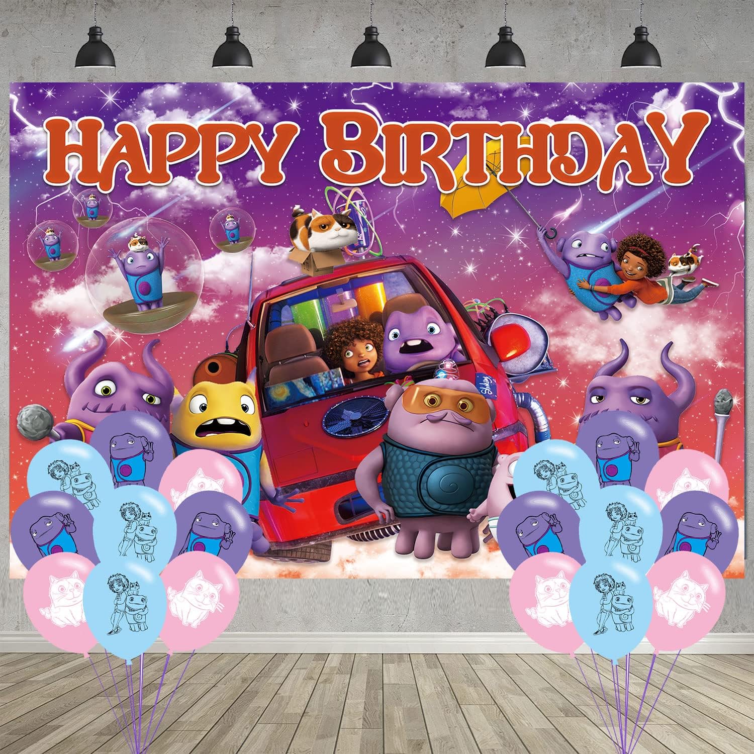 Amazon.com : Home Movie Backdrop Cartoon Adventure Party Supplies ...
